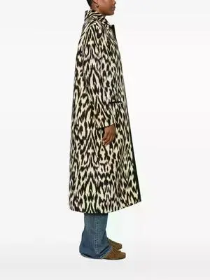 FORTE_FORTE Animal-print Button Coat