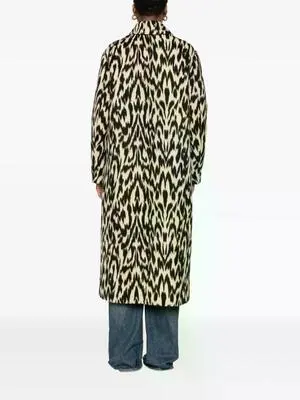 FORTE_FORTE Animal-print Button Coat