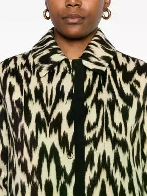 FORTE_FORTE Animal-print Button Coat