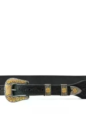 Ralph Lauren Floral-buckle Leather Belt