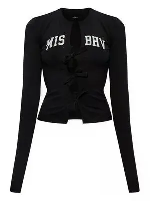 MISBHV Varsity Bows Longsleeve Top - Black