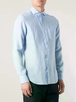 Aspesi Spread Collar Shirt - Blue