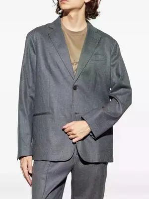 Emporio Armani Single-breasted Wool Blazer - Grey