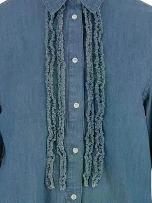 Aspesi Ruffled-detail Denim Shirt