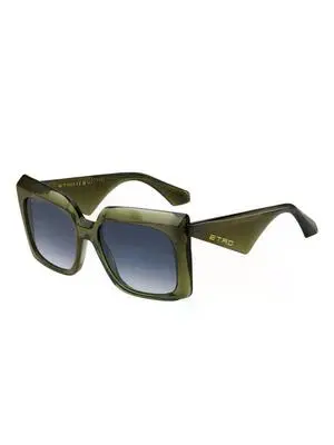 Etro Geometric Frame Sunglasses