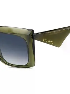 Etro Geometric Frame Sunglasses
