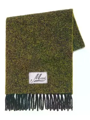 Marni Fringed Scarf - Green