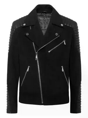 Philipp Plein Leather Biker Jacket