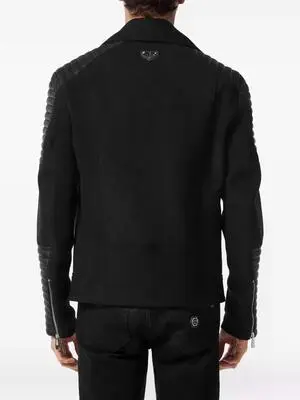 Philipp Plein Leather Biker Jacket