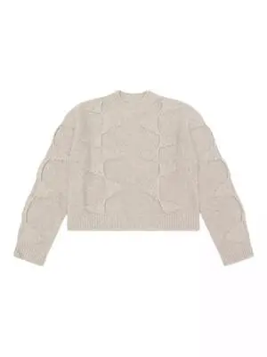 HELIOT EMIL Spiral-knit Wool Sweater - Neutrals