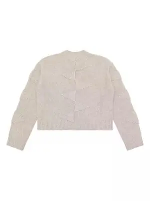 HELIOT EMIL Spiral-knit Wool Sweater - Neutrals
