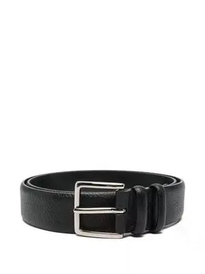 ORTIGNI Textured Leather Belt - Black