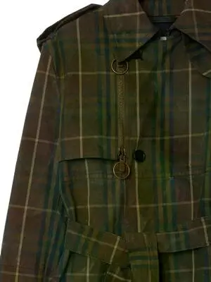 Burberry Checked Double-breasted Trench Coat