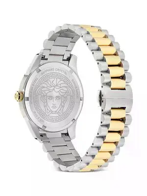 Versace Greca Gmt Fluted 41mm - Silver
