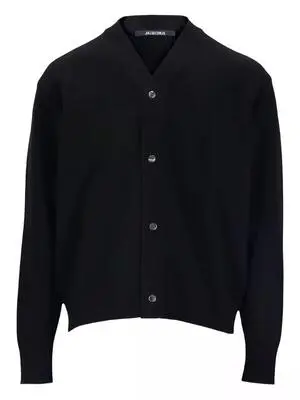 Jacquemus Merino Wool Cardigan - Black