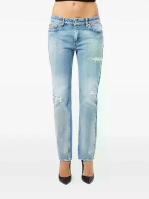 NO44 Straight Fit Distressed Jeans