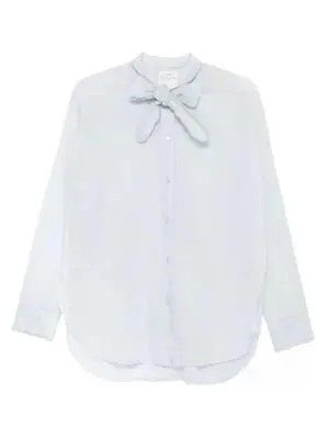 FORTE_FORTE Bow-collar Cotton Shirt