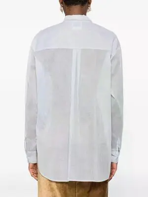 FORTE_FORTE Bow-collar Cotton Shirt