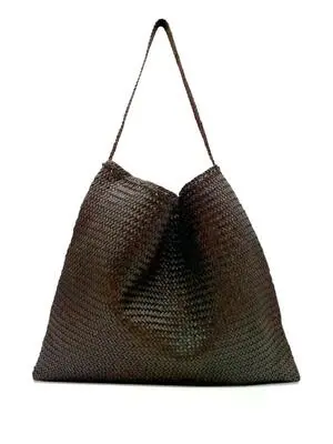 Dragon Diffusion Woven Leather Shoulder Bag