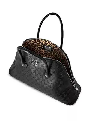 Philipp Plein Majestic Monogram Strass Shoulder Bag