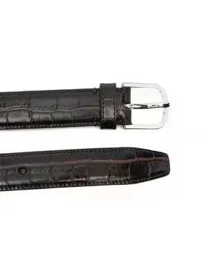 TOTEME Crocodile-embossed Leather Belt