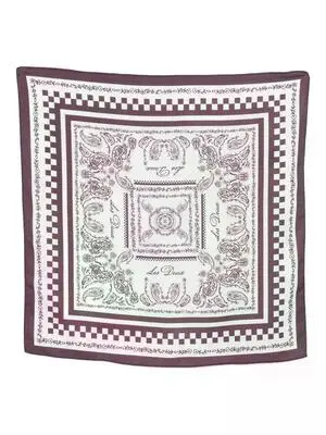 LES DEUX Paisley Border-detail Scarf - Neutrals
