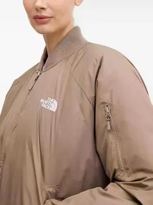 The North Face Logo-print Bomber Jacket - Brown