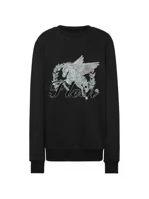 Philipp Plein Crystal-embellished Sweatshirt - Black