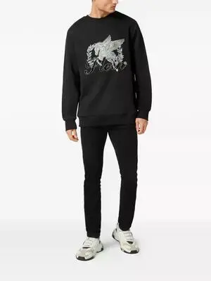 Philipp Plein Crystal-embellished Sweatshirt - Black