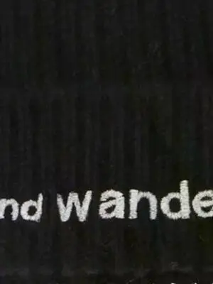 AND WANDER Logo-embroidered Beanie