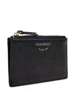 Emporio Armani Logo-stamp Leather Wallet - Black