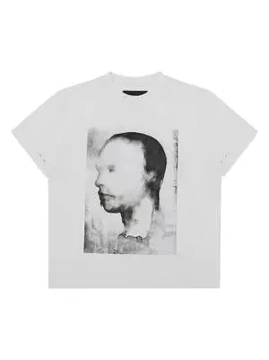 HELIOT EMIL Portrait-print Cotton T-shirt - White