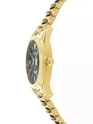 Versace Greca Gmt Fluted 41mm - Black
