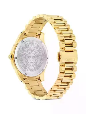 Versace Greca Gmt Fluted 41mm - Black