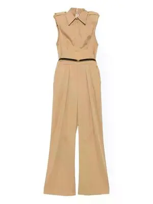 Elisabetta Franchi Satin Jumpsuit - Brown