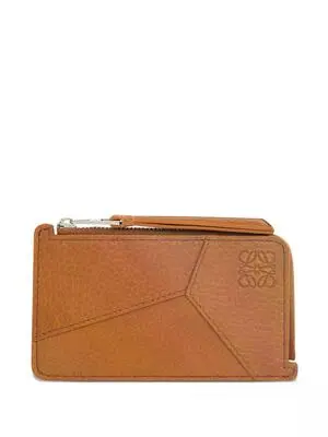 Loewe Puzzle Coin Zip Cardholder - Brown