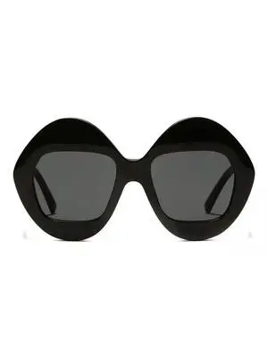 Dolce & Gabbana Logo-plaque Sunglasses - Black