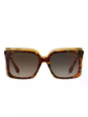 Etro Tortoiseshell Geometric Sunglasses - Brown