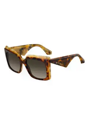 Etro Tortoiseshell Geometric Sunglasses