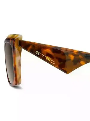 Etro Tortoiseshell Geometric Sunglasses