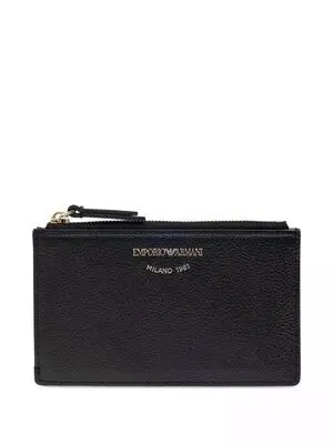 Emporio Armani Logo-stamp Leather Wallet - Black