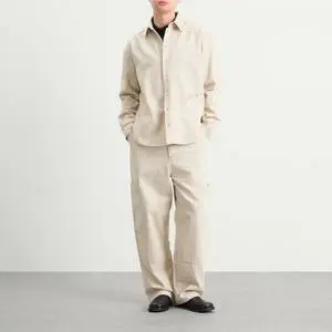 Jacquemus Cotton Cargo Trousers - Light Beige