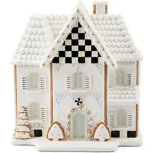 MACKENZIE-CHILDS Gingerbread Illuminated Manor - White