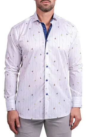 Maceoo Spread Collar Shirts For Men