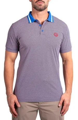 MACEOO Ascension Stretch Nylon Polo Purple Multi