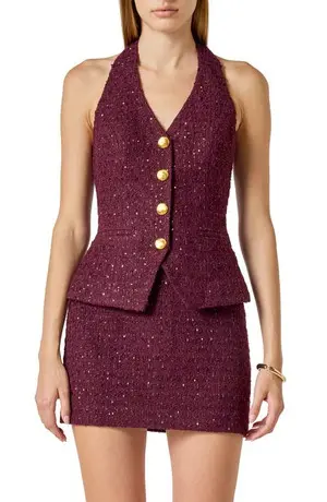 Endless Rose Halter Tweed Vest