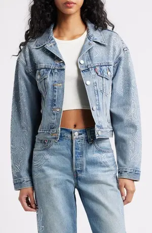 LEVI'S Shrunken '90s Denim Trucker Jacket - Denim Venom Trucker