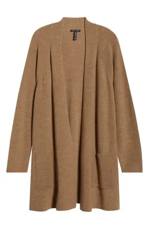 Eileen Fisher Open Front Wool Cardigan