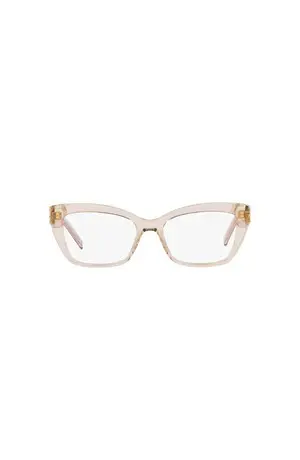 Saint Laurent 53mm Rectangle Optical Glasses - Pink