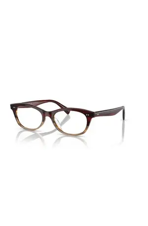 Oliver Spencer 51mm Square Frame Glasses - Red